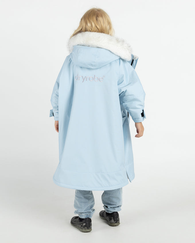 dryrobe® Advance Kids Long Sleeve Changing Robe - Alpine Ice Blue