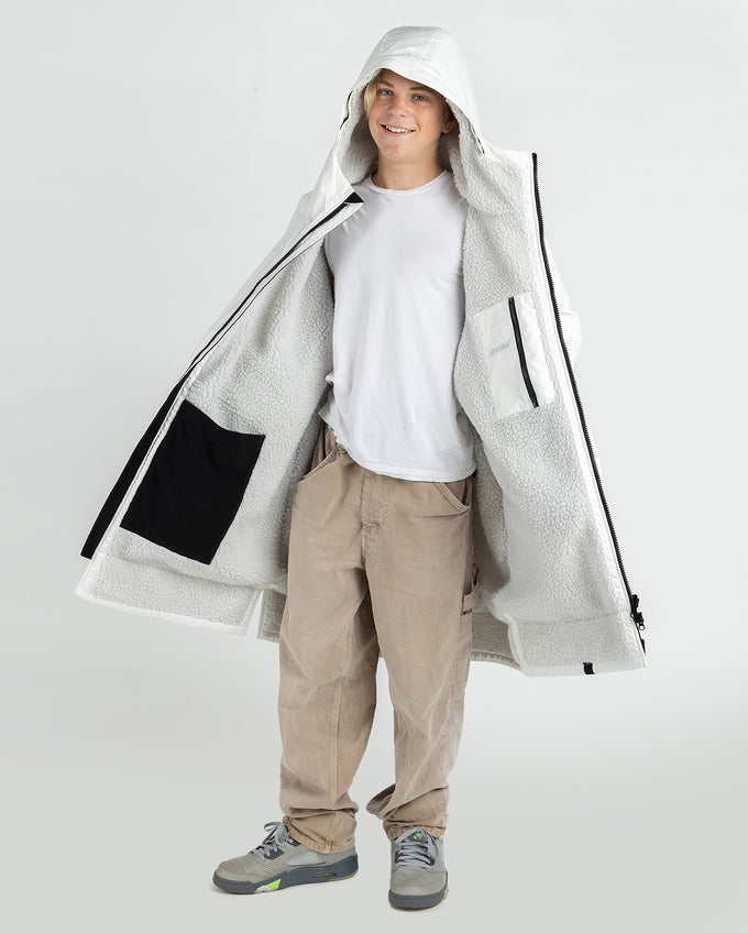 dryrobe® Advance Kids Long Sleeve Changing Robe - Alpine White