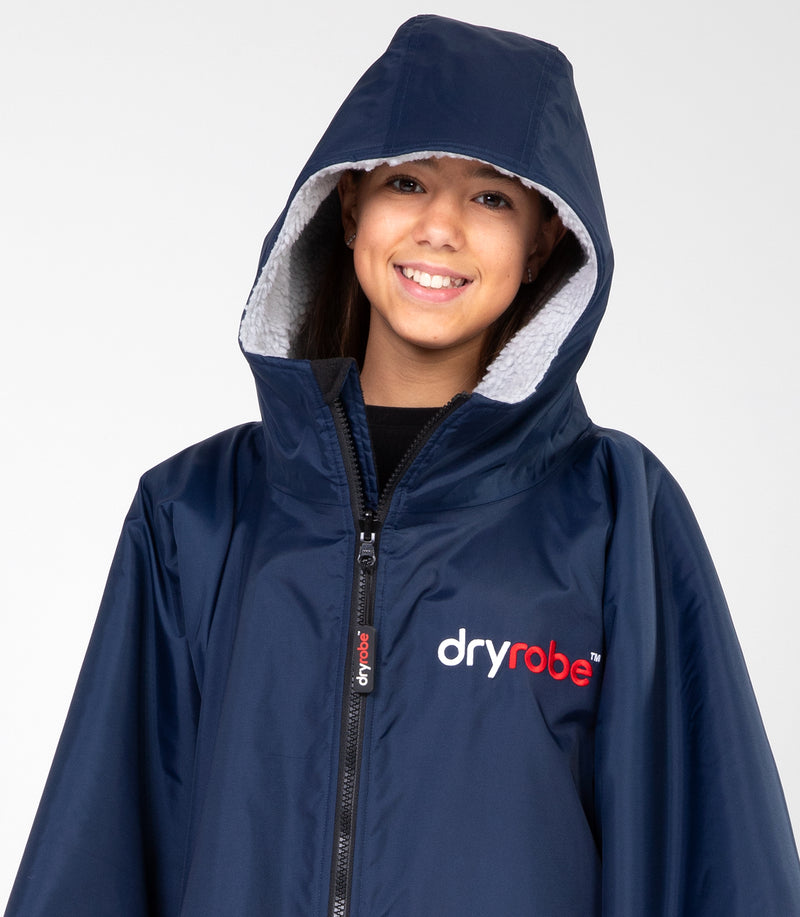 Black Pink Long Sleeve Kids Advance Changing Robe | Dryrobe®