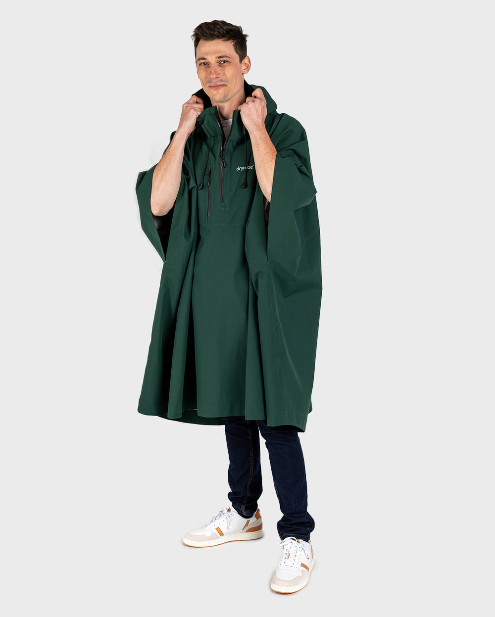 Dark Green One Size Adults Rainproof Poncho | Dryrobe®