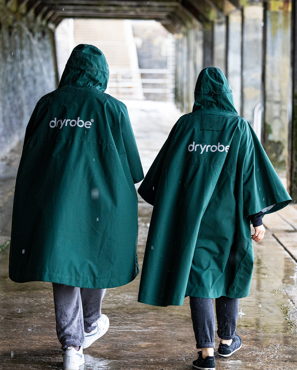 Dark Green One Size Adults Rainproof Poncho | Dryrobe®