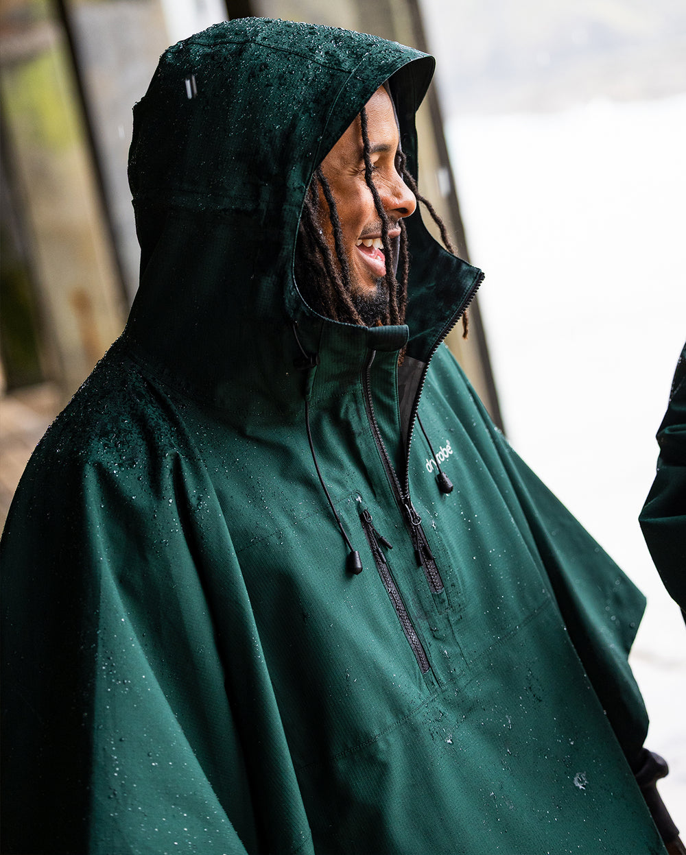 Dark Green One Size Adults Rainproof Poncho | Dryrobe®