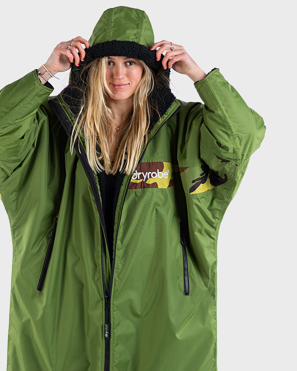 Green Black Camo Advance Changing Robe - REWORK – Dryrobe®
