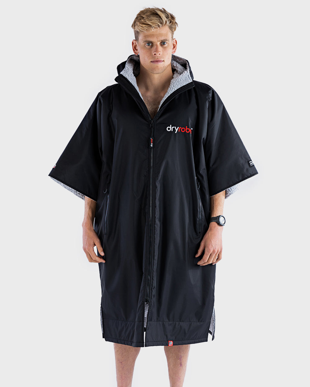 Black Grey Easy-Fit Advance Changing Robe | Dryrobe®