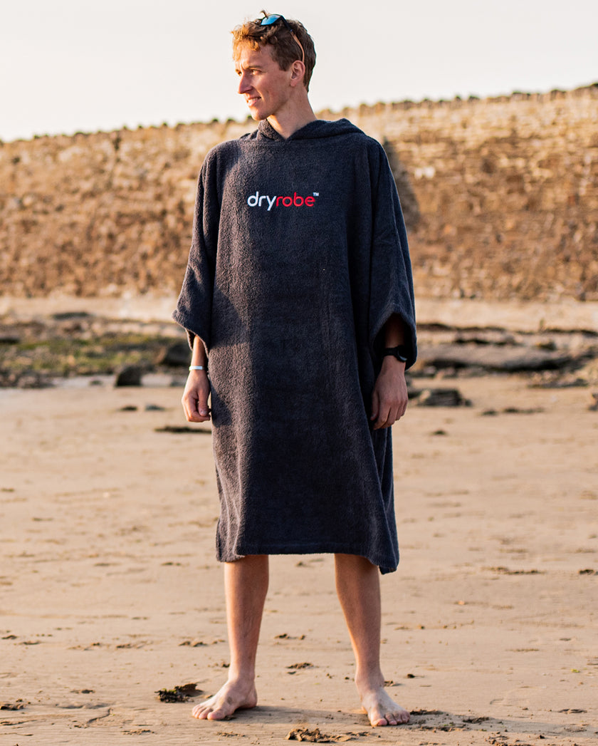 Navy Blue Organic Towel Changing Robe | Dryrobe®