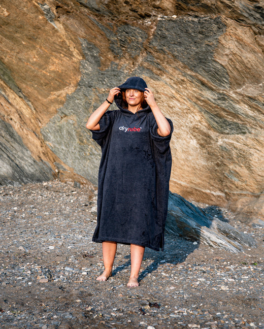 Navy Blue Organic Towel Changing Robe | Dryrobe®