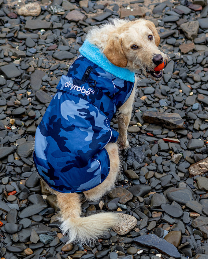 Blue Camo Dog Coat | Dryrobe®