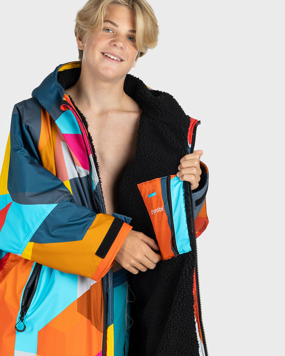 Abstract Long Sleeve Kids Advance Changing Robe | Dryrobe®