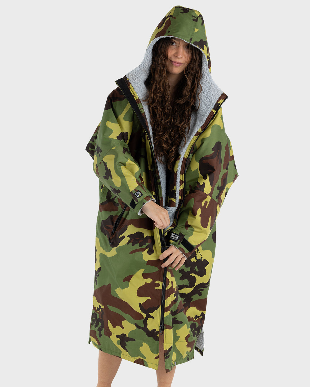 dryrobe® Advance Long Sleeve Changing Robe - Camo/Grey