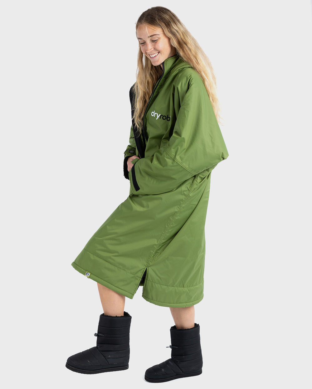 dryrobe® Advance Long Sleeve - Forest Green/Black