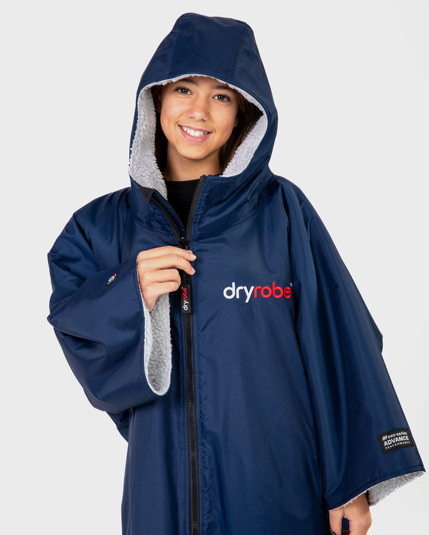Navy Grey Easy-Fit Kids Advance Changing Robe | Dryrobe®