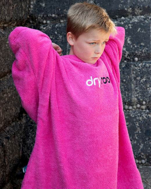 Pink Kids Towel Changing Robe | Dryrobe®
