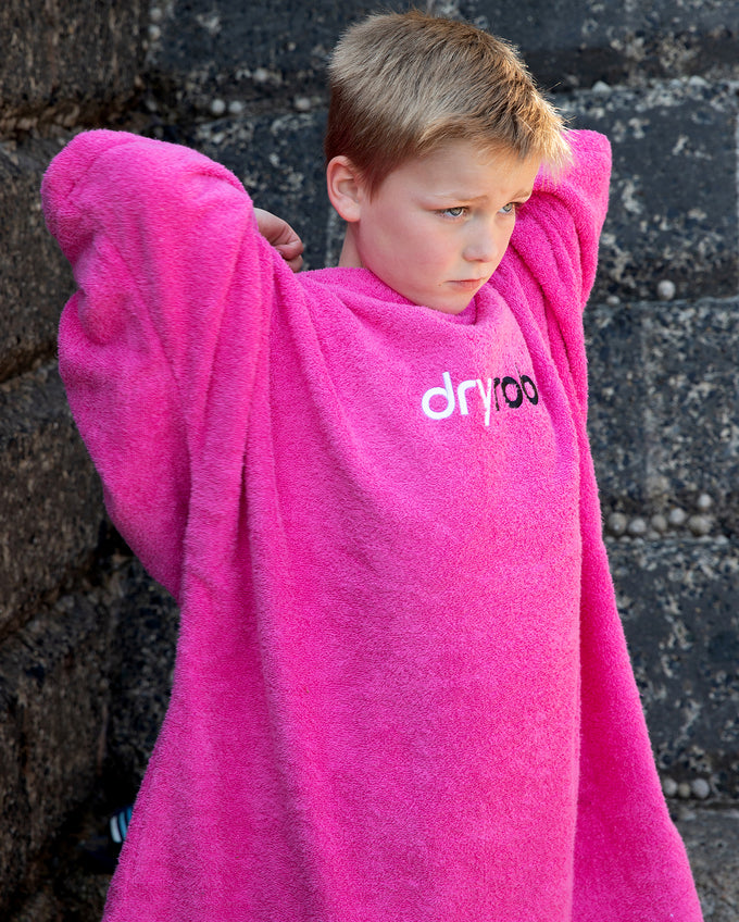 Pink Kids Towel Changing Robe | Dryrobe®