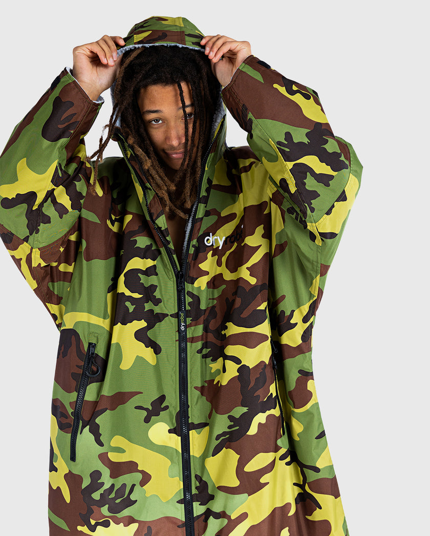 Camo Grey Long Sleeve Advance Changing Robe | Dryrobe®