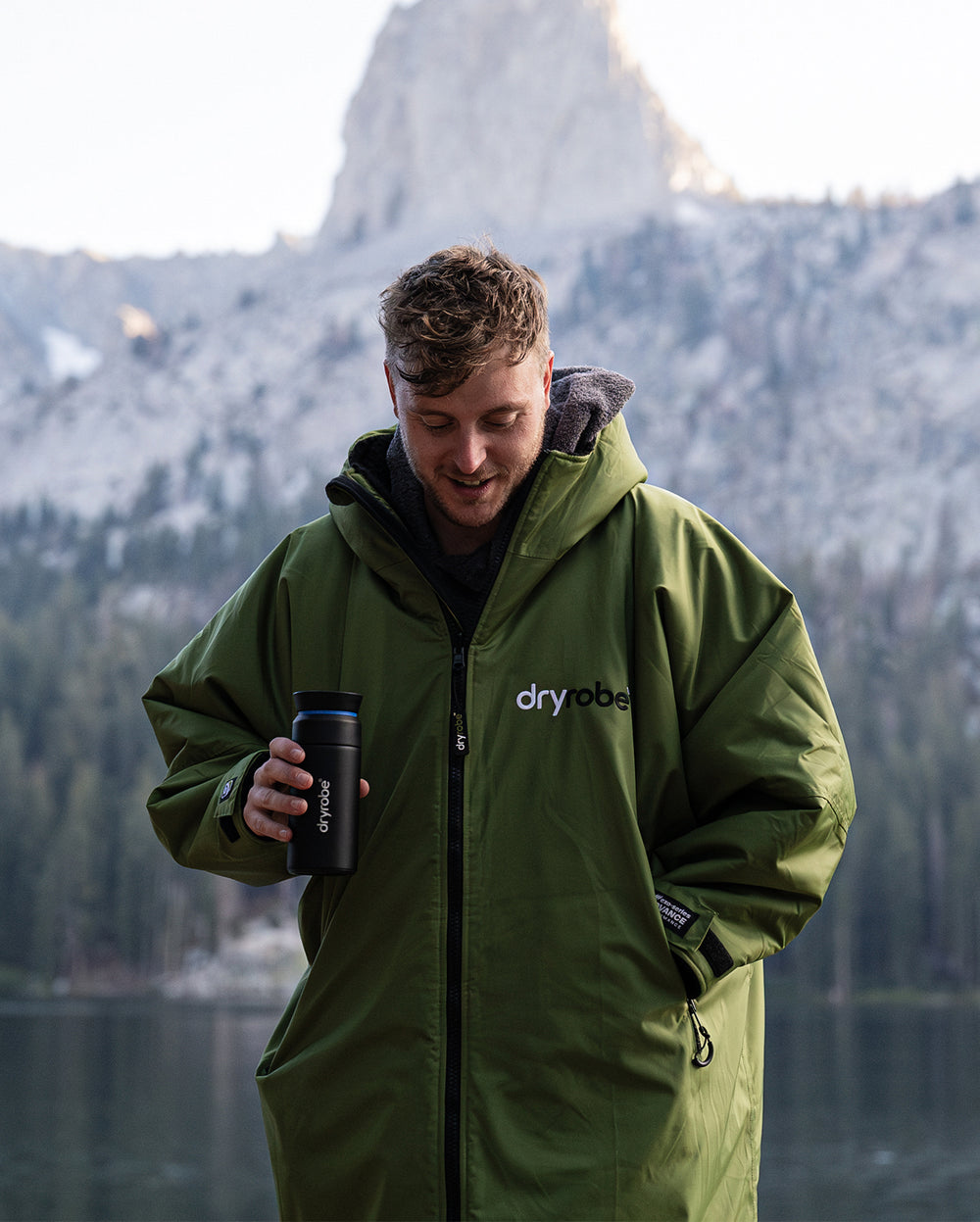 dryrobe® Advance Long Sleeve - Forest Green/Black