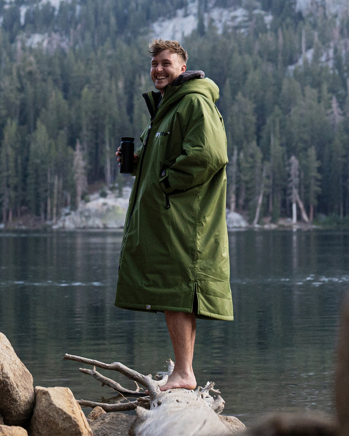 dryrobe® Advance Long Sleeve - Forest Green/Black