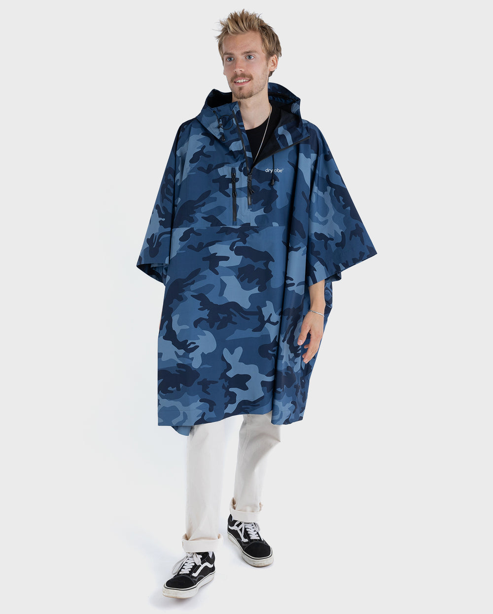 Blue Camo One Size Adults Rainproof Poncho | Dryrobe®