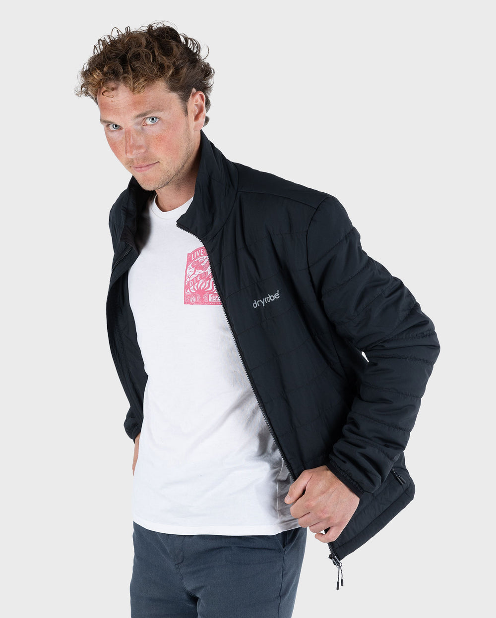 Black Men's Light Weight Jacket | Dryrobe®