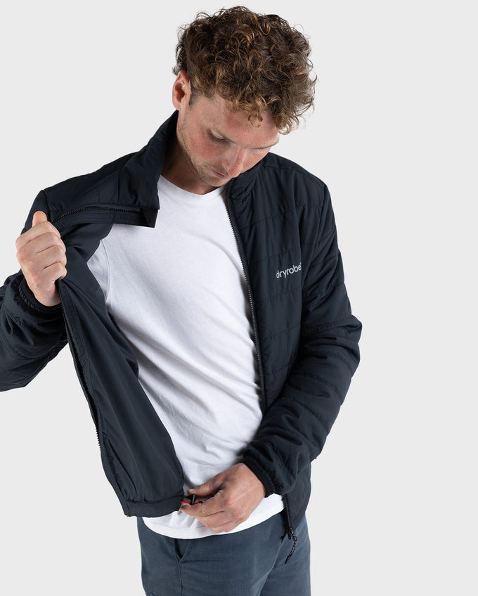 Black Men's Light Weight Jacket | Dryrobe®