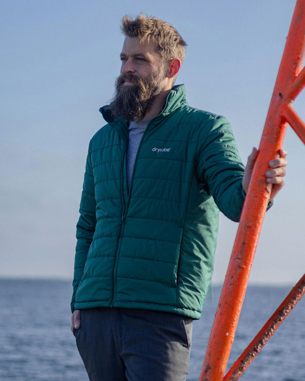 Hunter Green Men's Light Weight Jacket | Dryrobe®