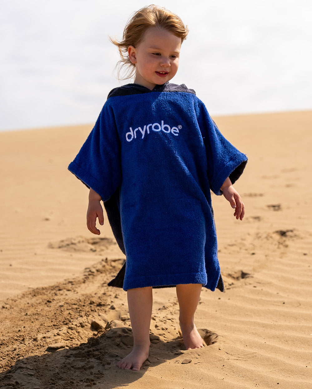 Navy Royal Blue Kids Towel Changing Robe | Dryrobe®