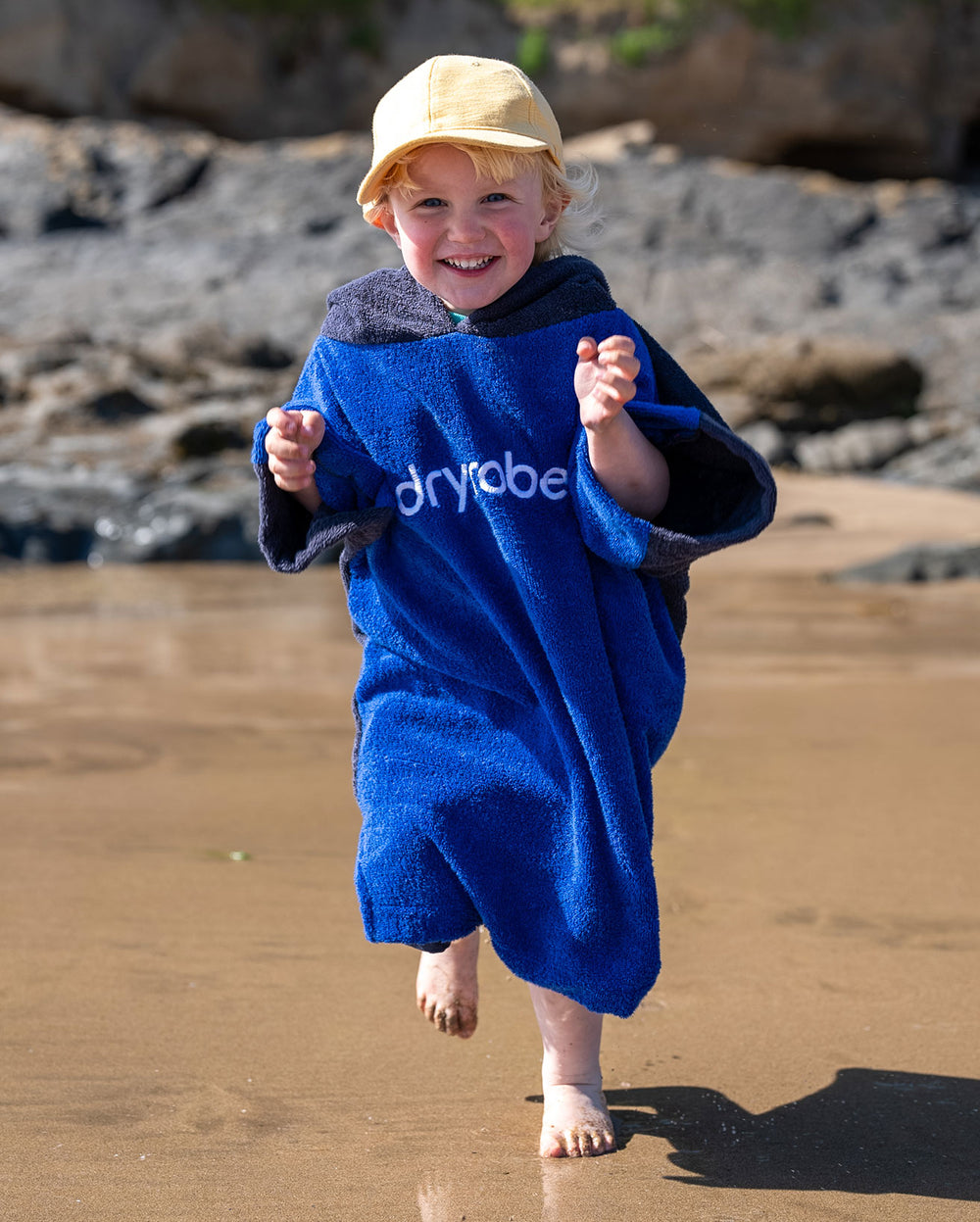 Navy Royal Blue Kids Towel Changing Robe | Dryrobe®